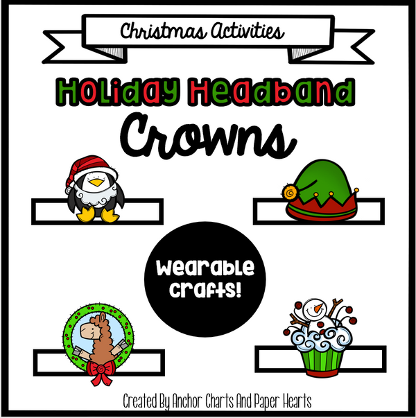 Christmas and Winter Headband Crowns | Printable Holiday Craft for Pre ...